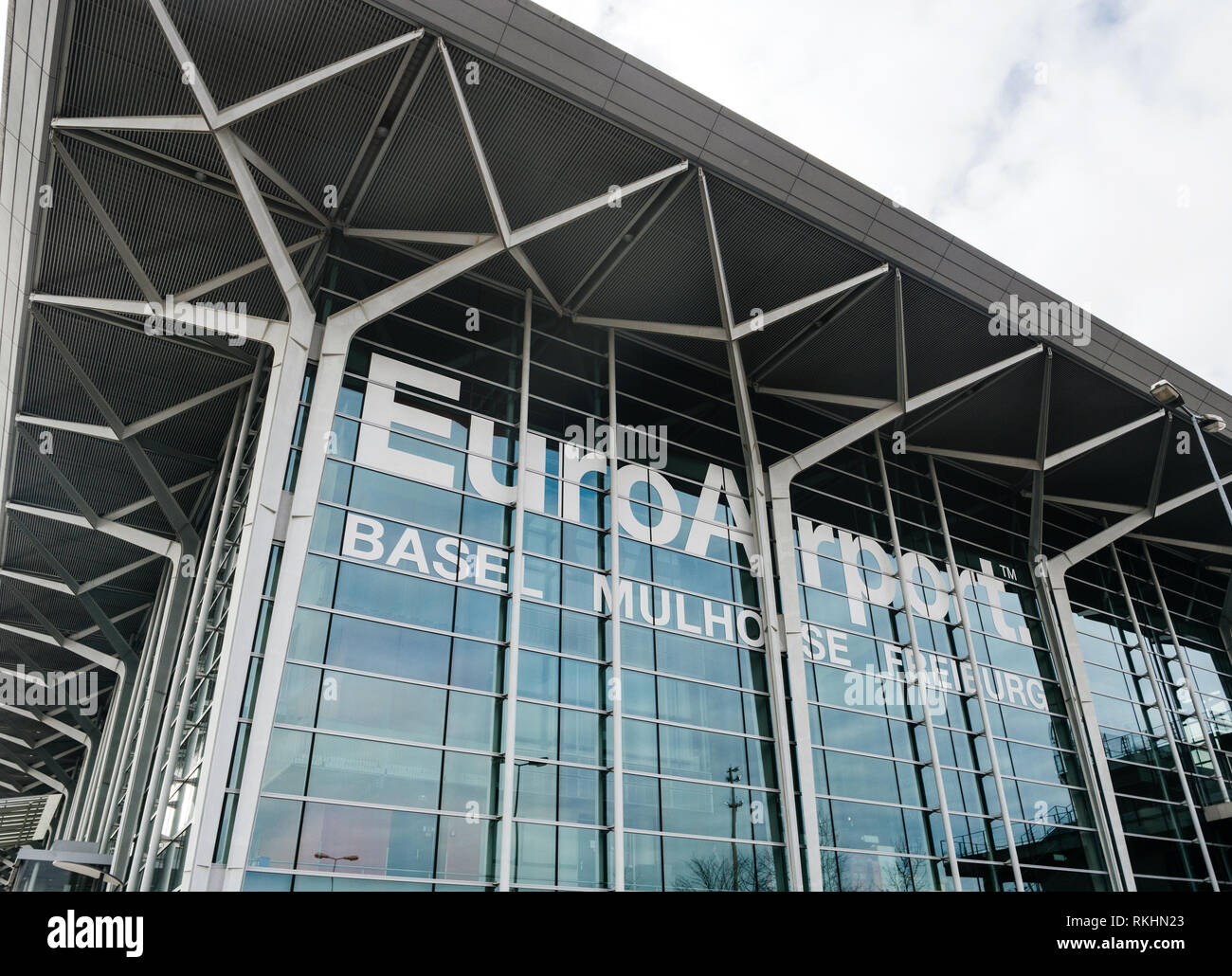 BASEL, SWITZERLAND - MAR 22, 2018: Basel Mulhouse Freiburg EuroAirport ...