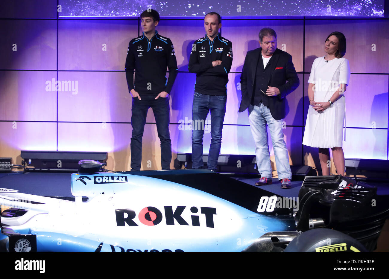 Unveiling of the new livery FW42 with drivers George Russell (left) and ...