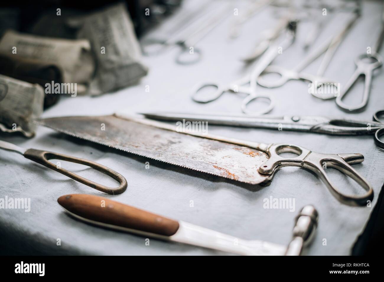 Surgical equipment old hi-res stock photography and images - Alamy