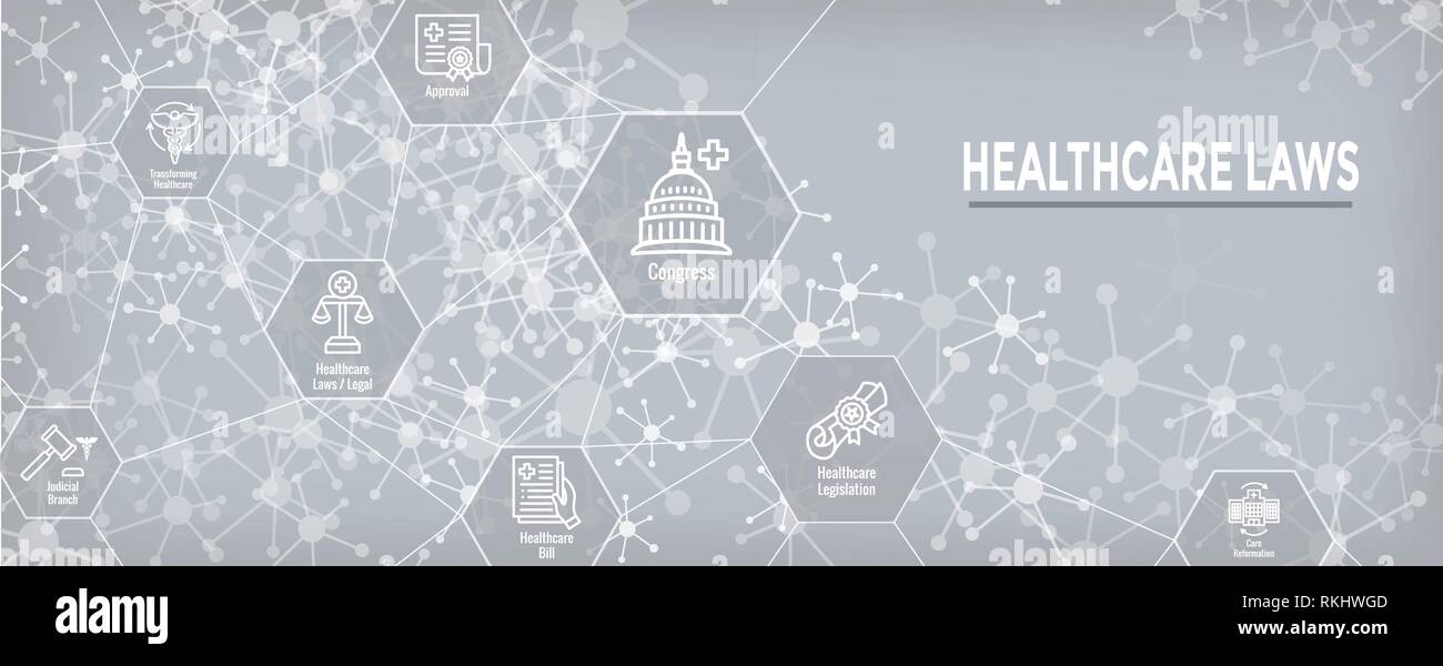 Health Laws and Legal icon set | various aspects of the legal system ...