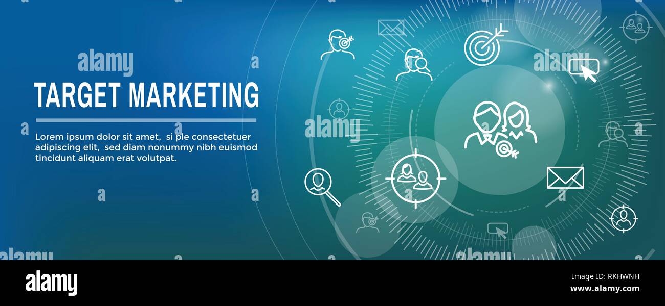 Target Marketing Icon Set - Web Header Banner Stock Vector Image & Art ...