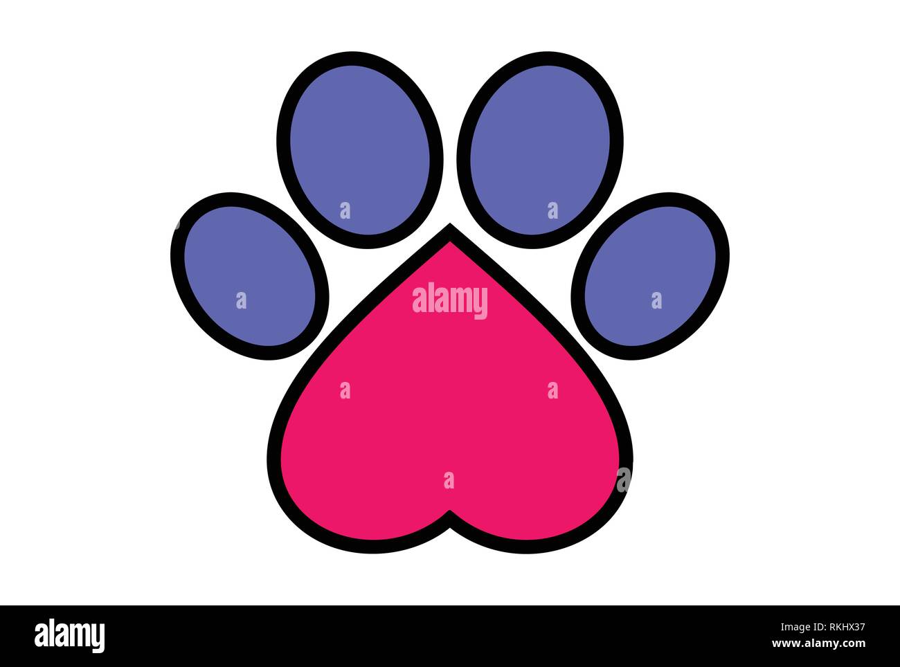 dog foot abstract love pets logo icon Stock Vector Image & Art - Alamy