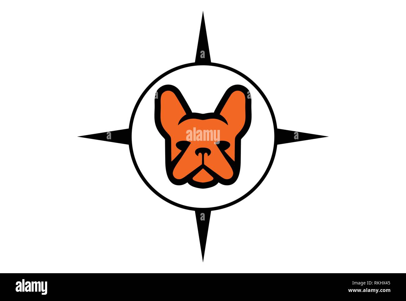 dog compass logo icon vector Stock Vector Image & Art - Alamy