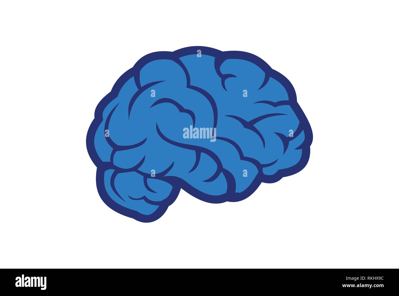 Concept human intelligence abstract blue Stock Vector Images - Alamy