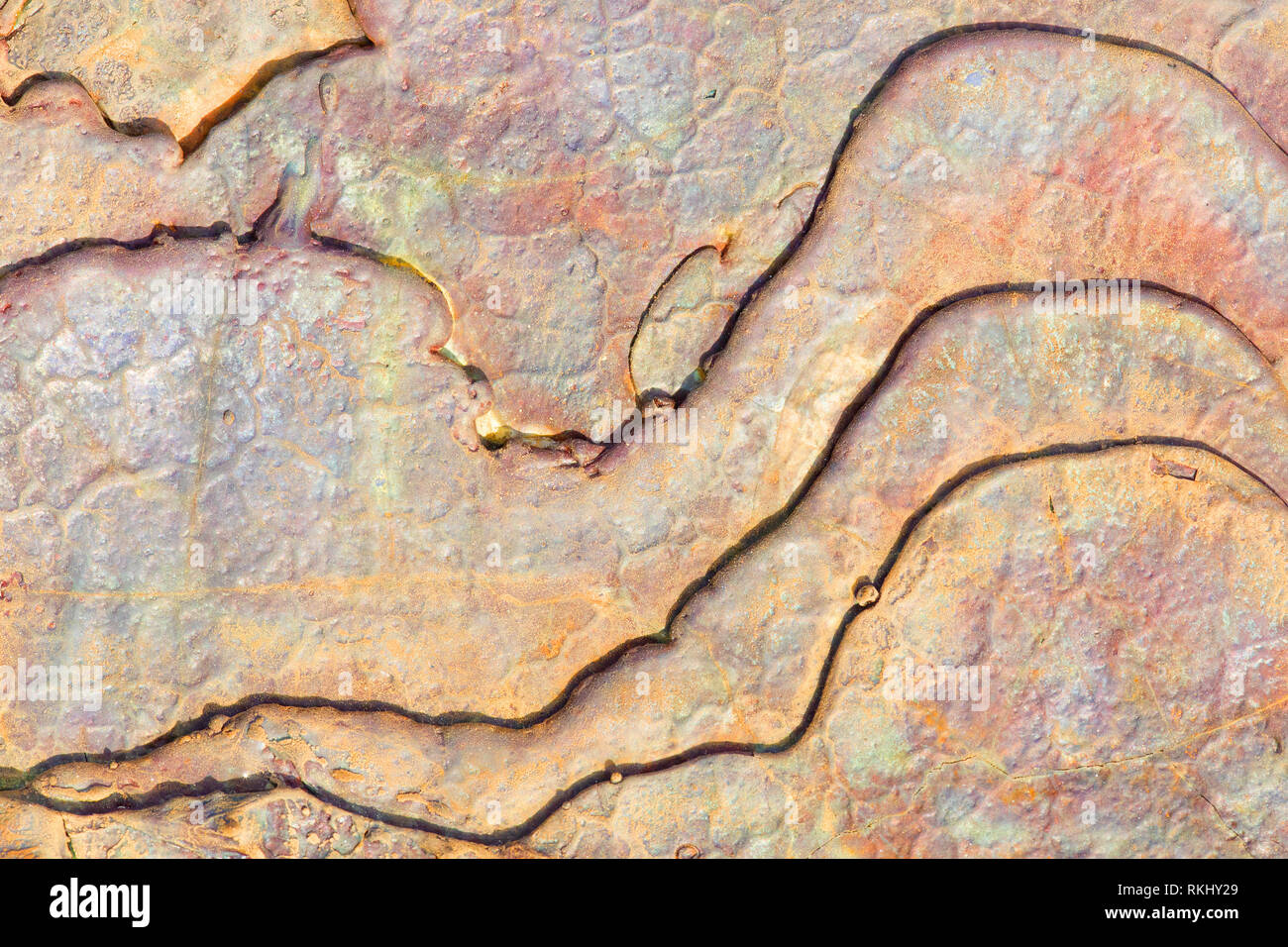 Surface of river soil with minerals Stock Photo - Alamy