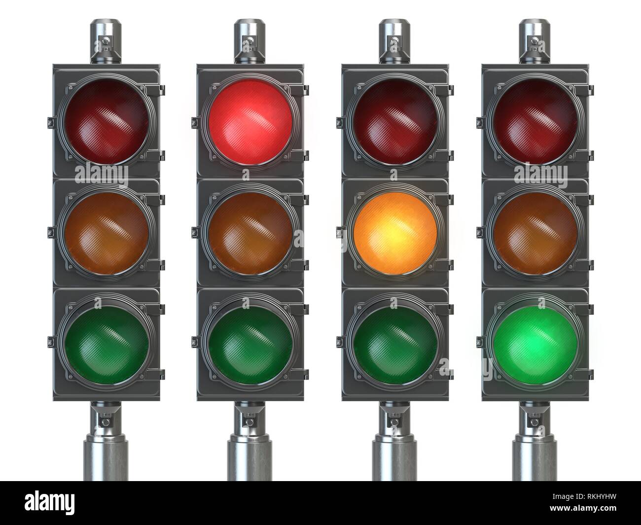 Horizontal traffic signal Cut Out Stock Images & Pictures - Alamy