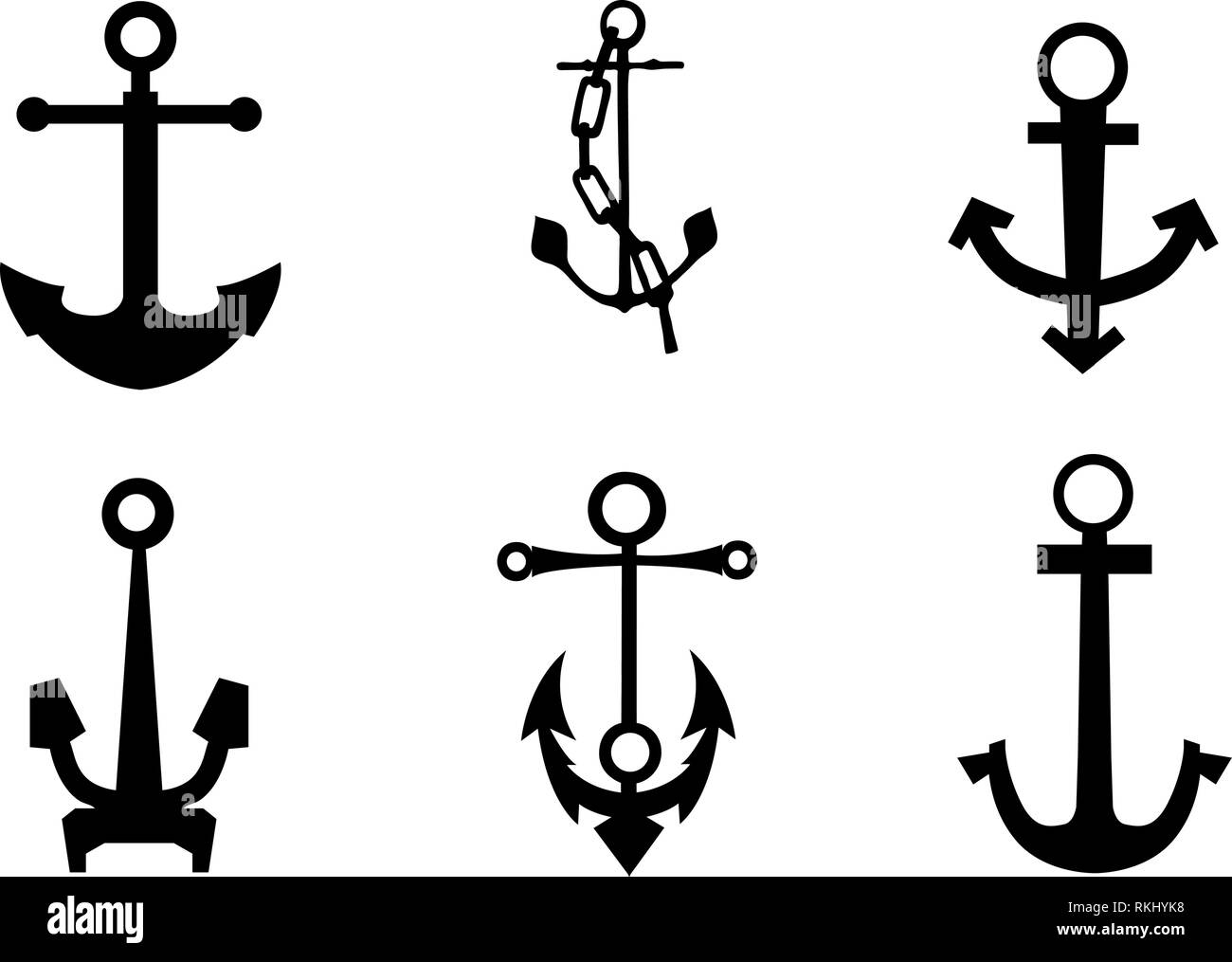 Nautical anchors sea ship Stock Vector Images - Alamy