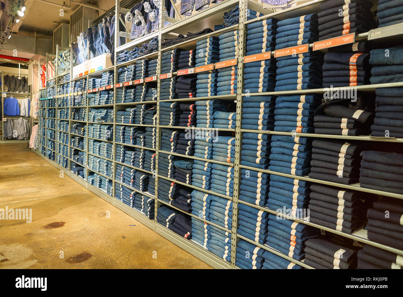 NEW YORK - MARCH 18, 2016: inside of Old Navy store in New York. Old ...
