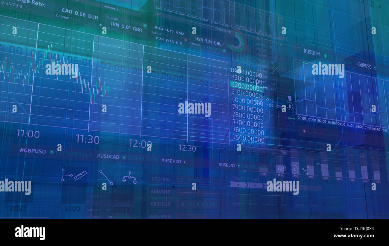 Abstract stock exchange infographics Stock Photo - Alamy