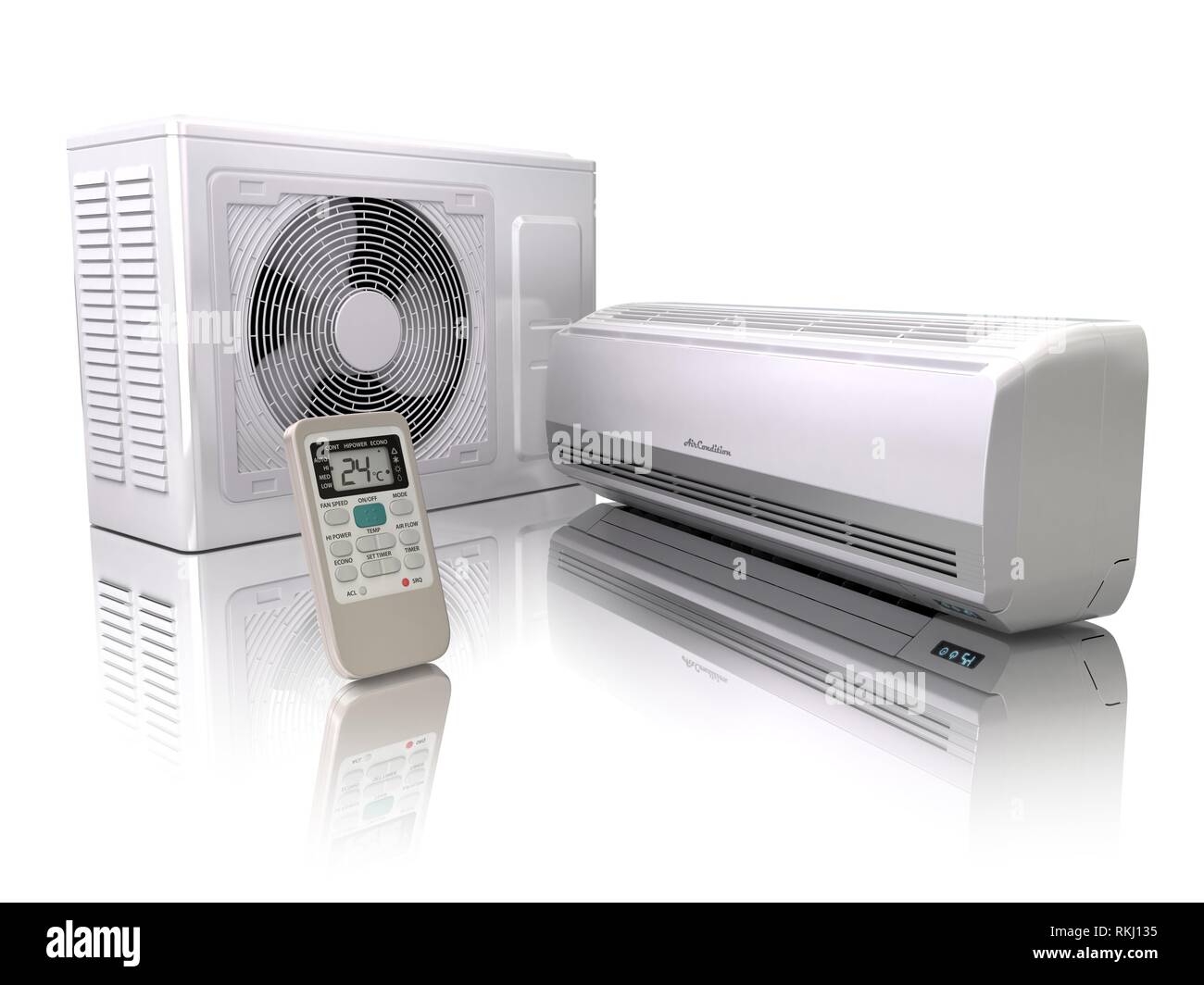 Air conditioning cooling system Cut Out Stock Images & Pictures - Alamy