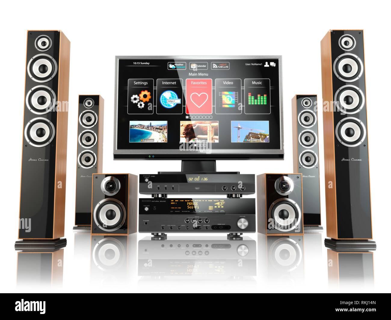 Modern room tv and sound system hi-res stock photography and images - Alamy