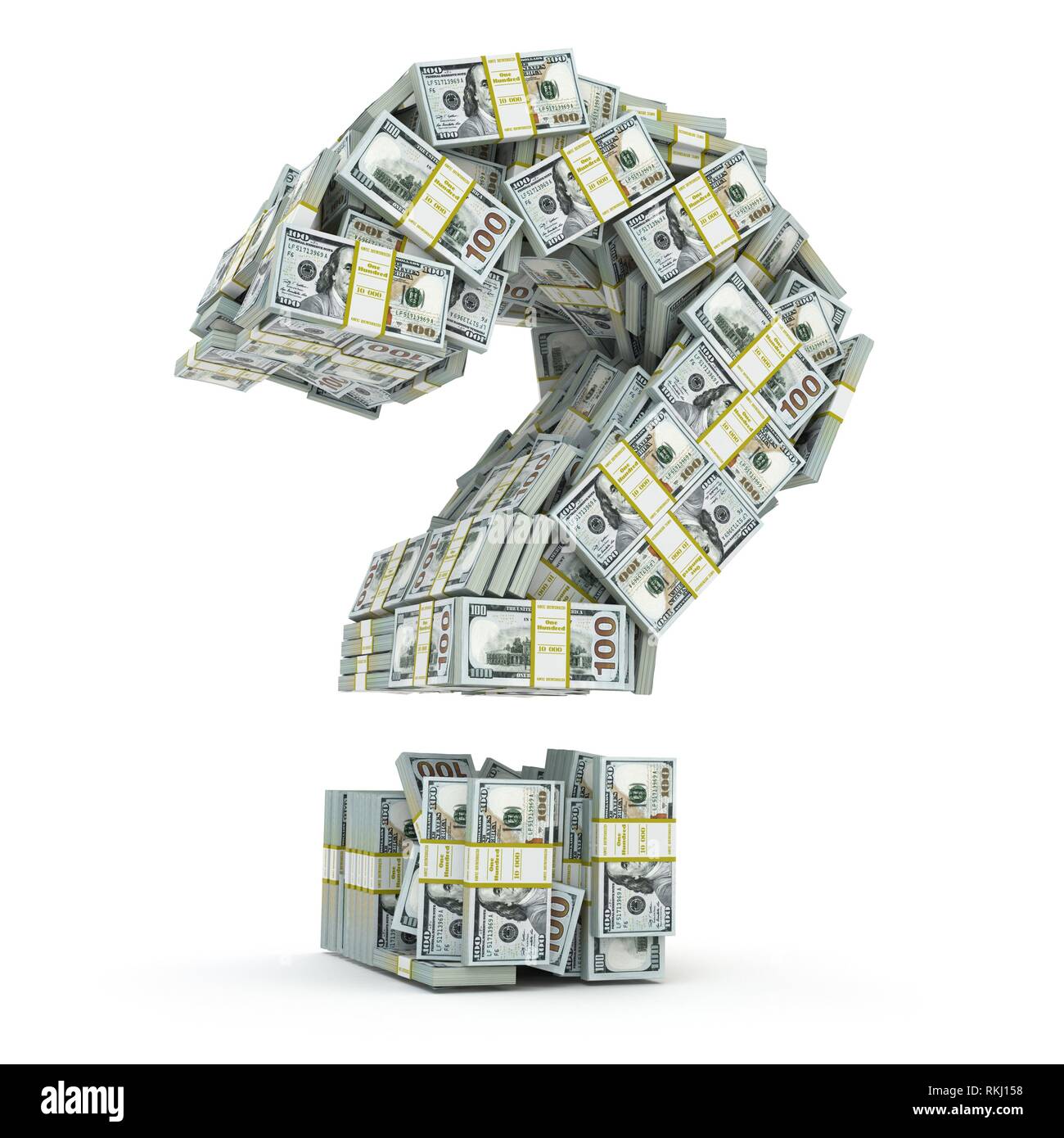 Dollar question mark 3d white hi-res stock photography and images - Alamy