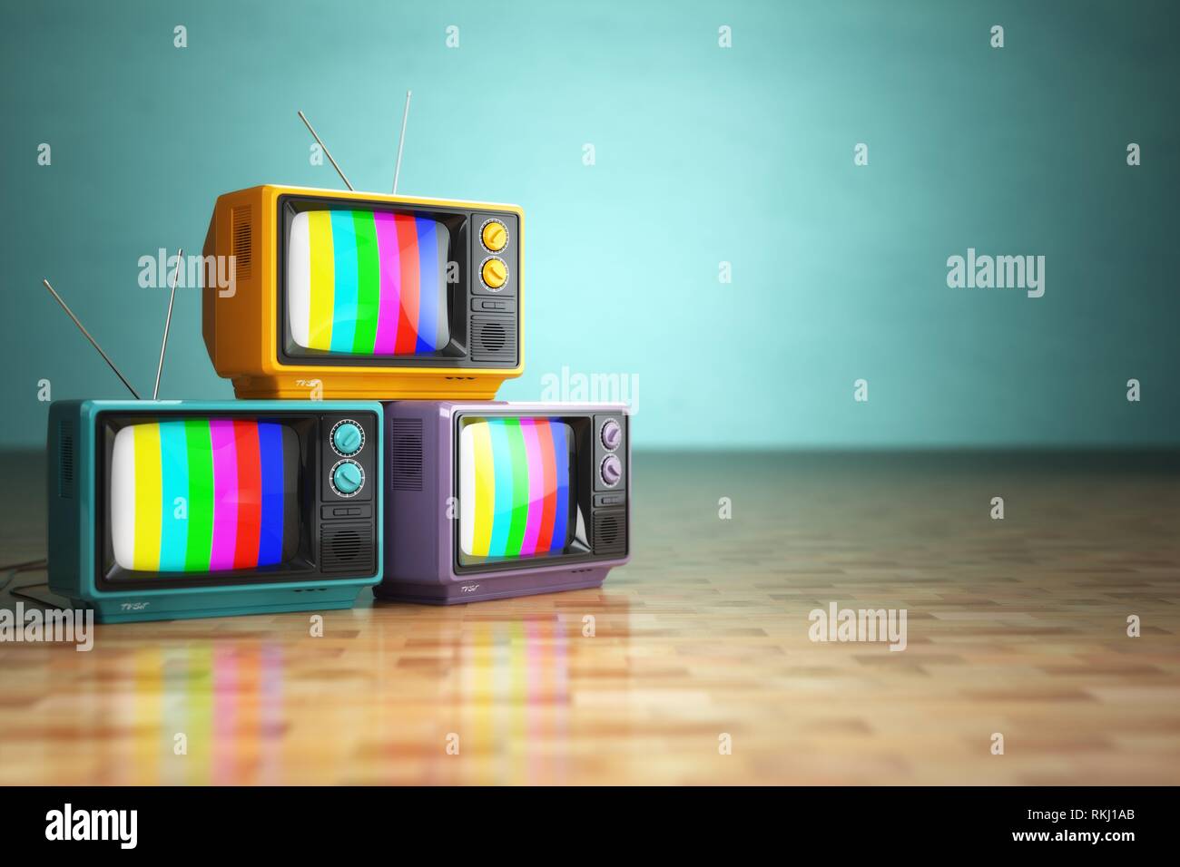 Vintage color tv hi-res stock photography and images - Alamy