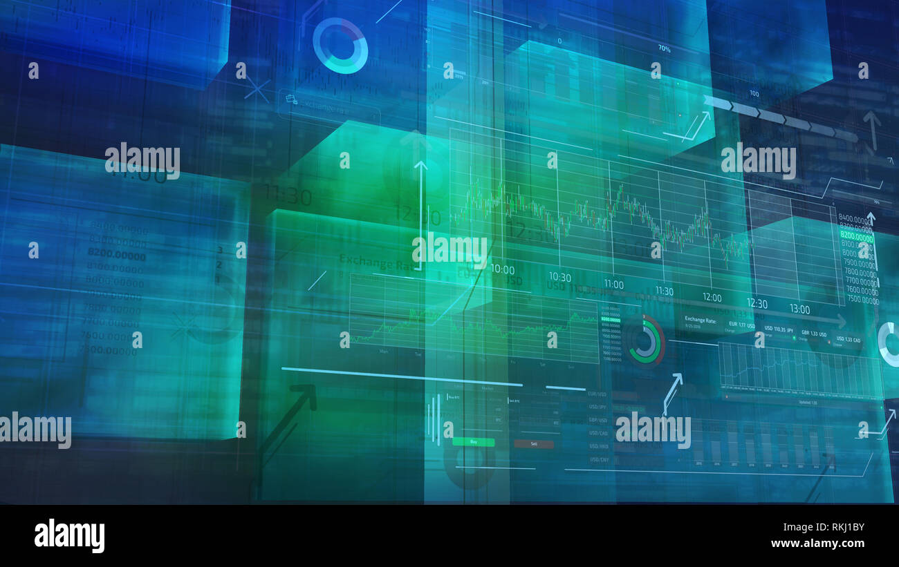 Infographics of exchange rates and quotes Stock Photo - Alamy