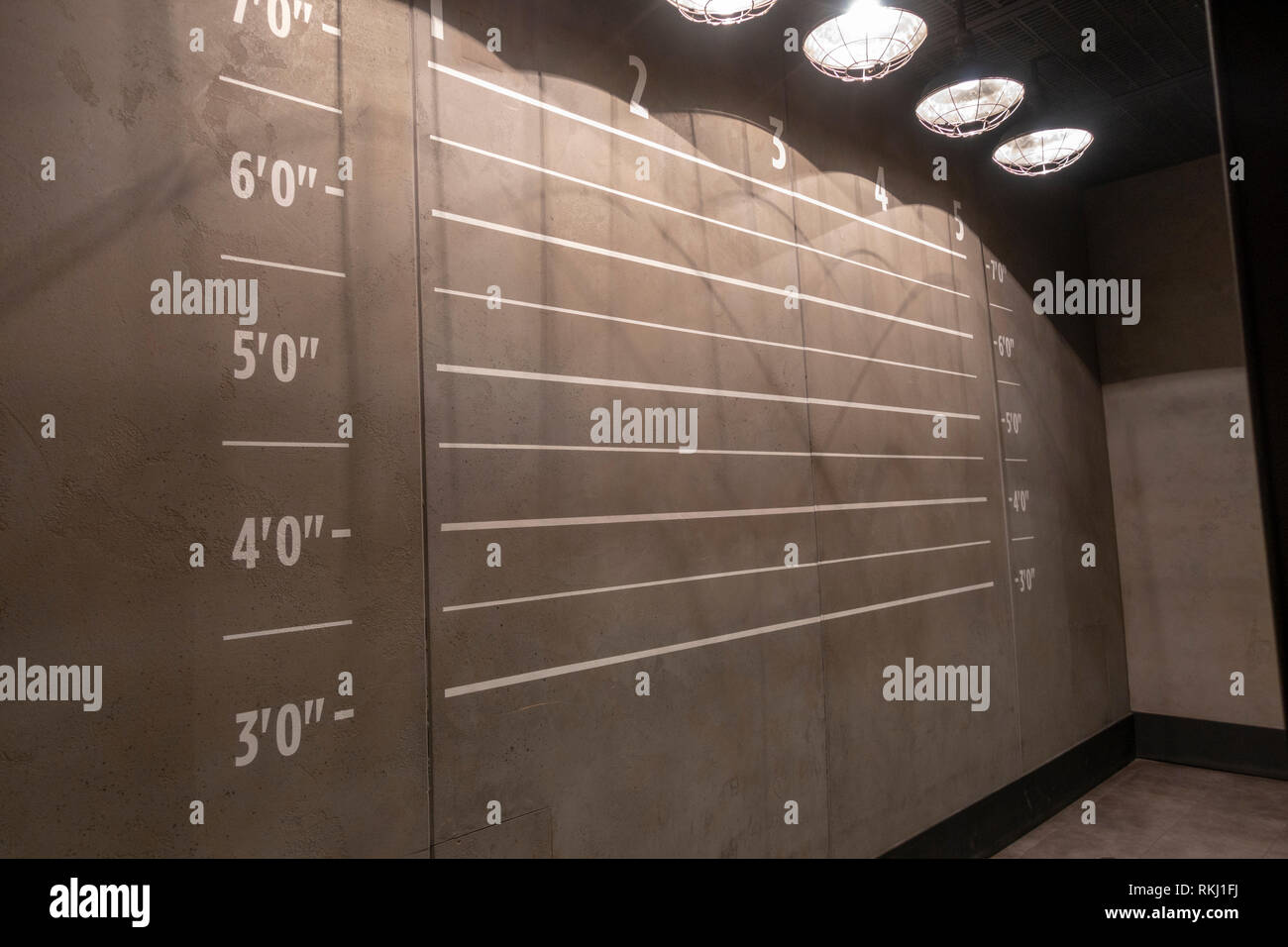 Police line-up wall, The Mob Museum, Las Vegas (City of Las Vegas ...