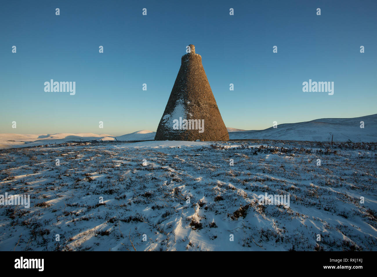 Maule Monument on the Hill of Rowan, Glen Esk, Angus, Scotland Stock ...