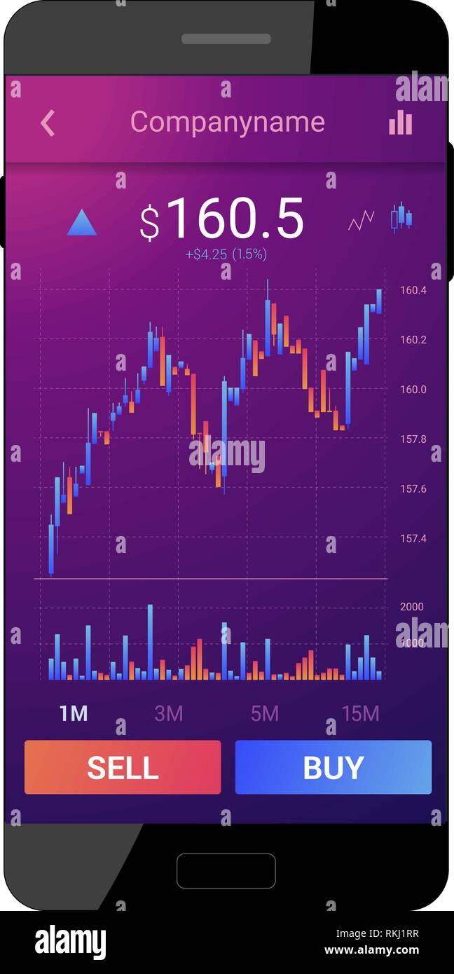 Trading mobile interface Stock Vector Image & Art - Alamy