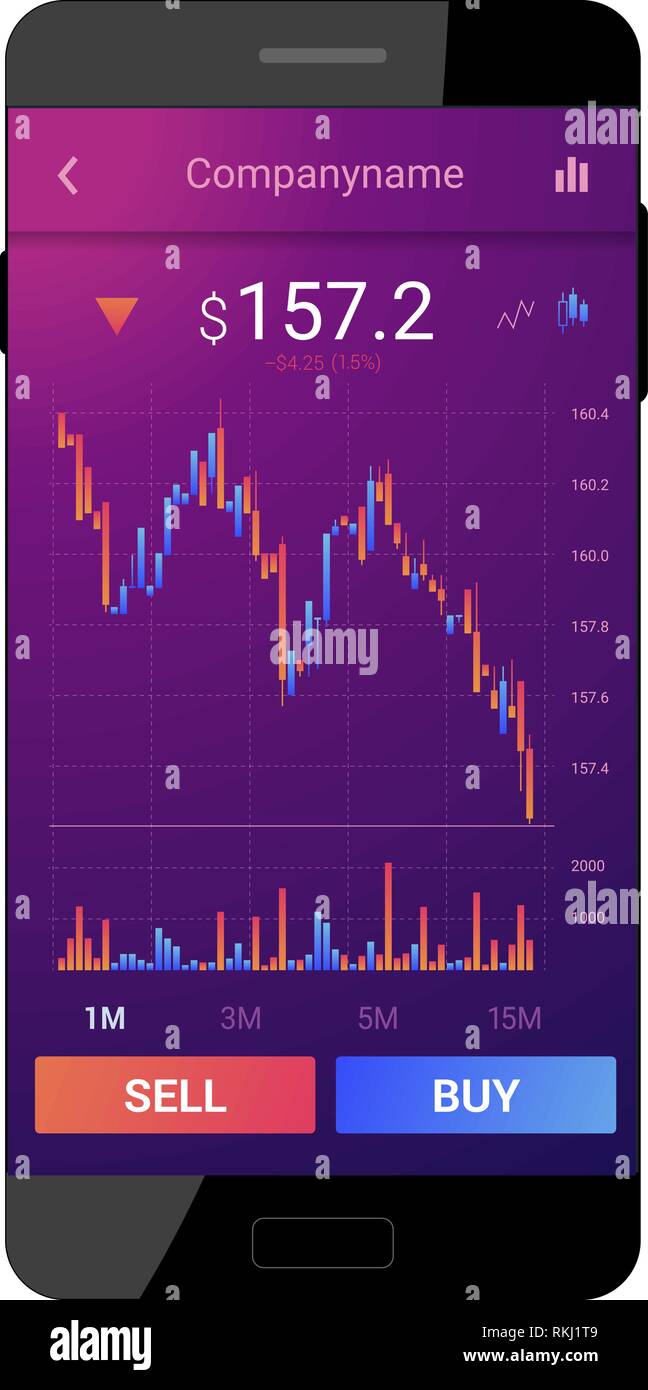Trading mobile interface Stock Vector Image & Art - Alamy