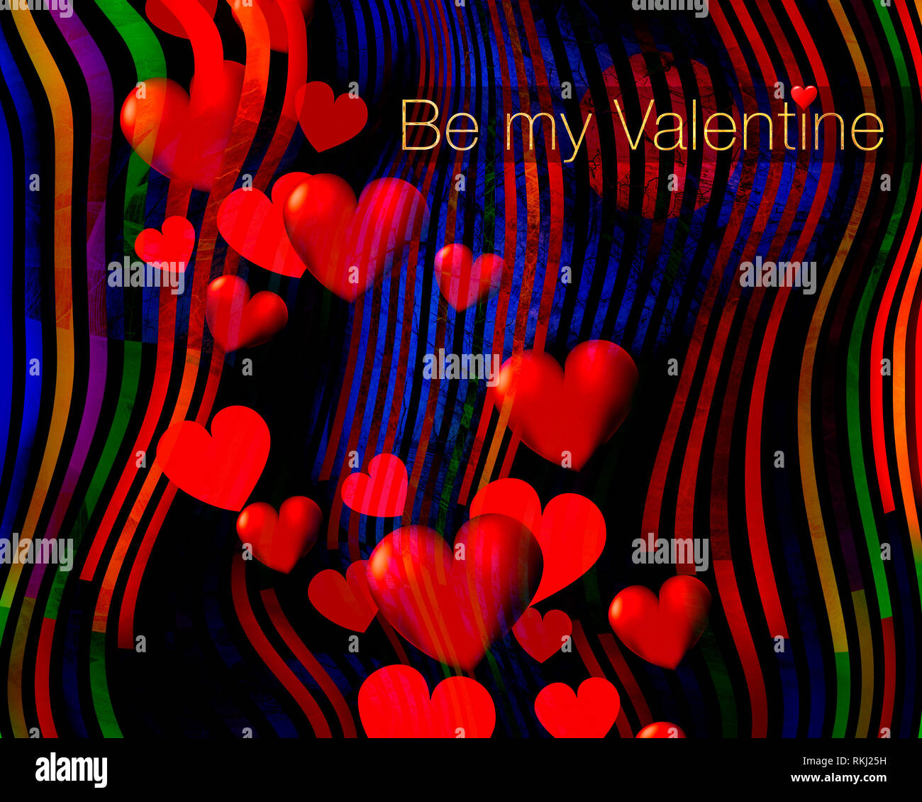 DIGITAL ART: Valentine's card design Stock Photo - Alamy