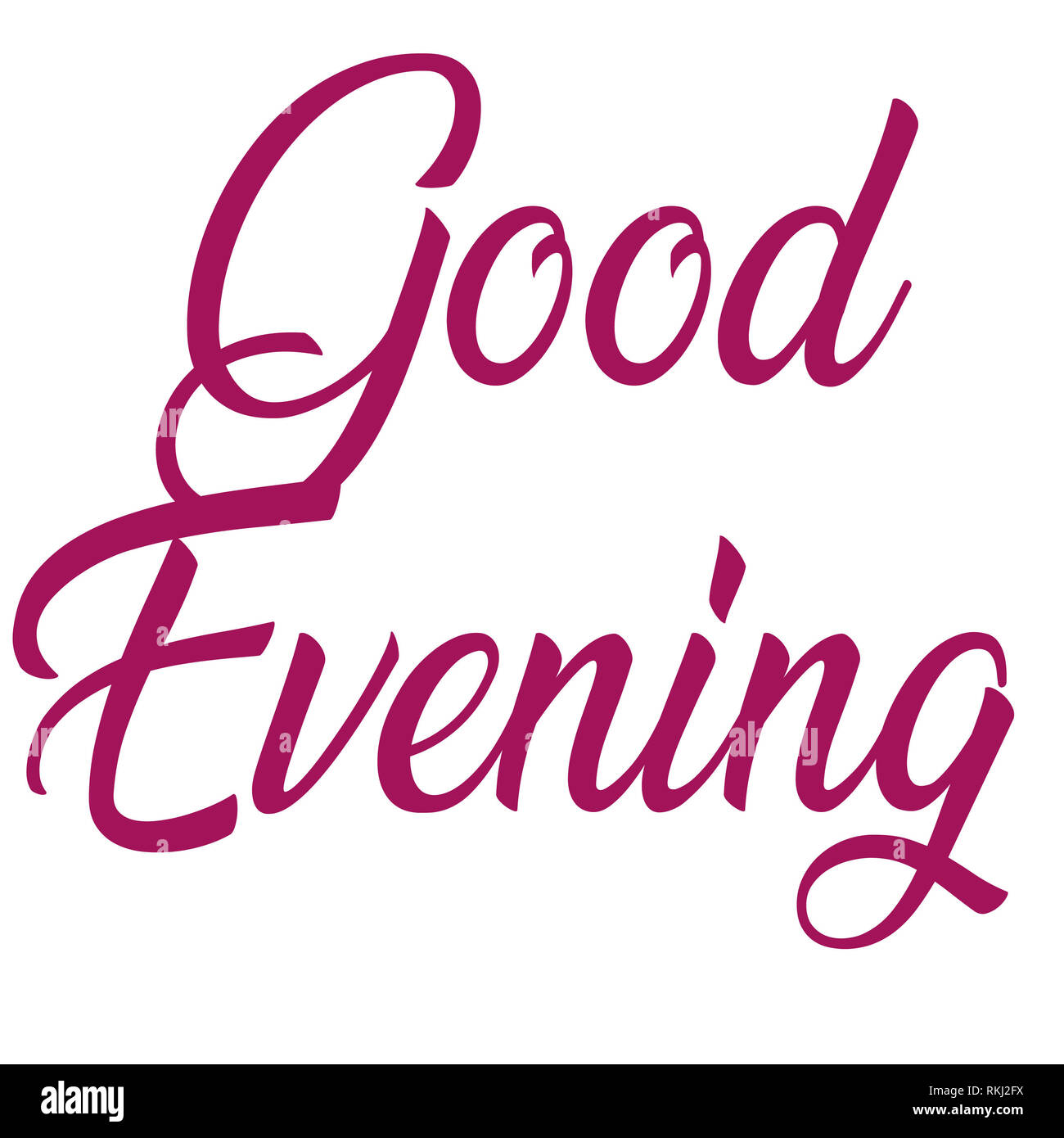 Good evening greetings with style and fashion Stock Photo - Alamy