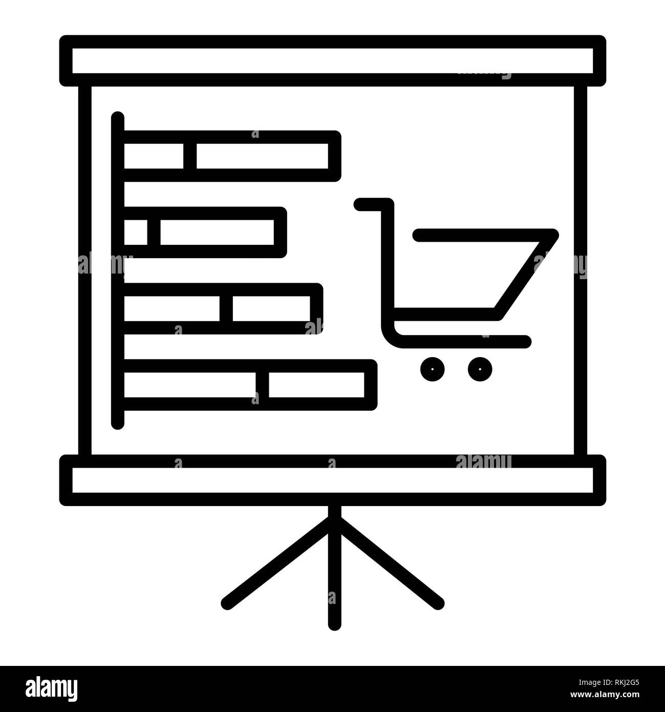 Market statistics icon outline hi-res stock photography and images - Alamy