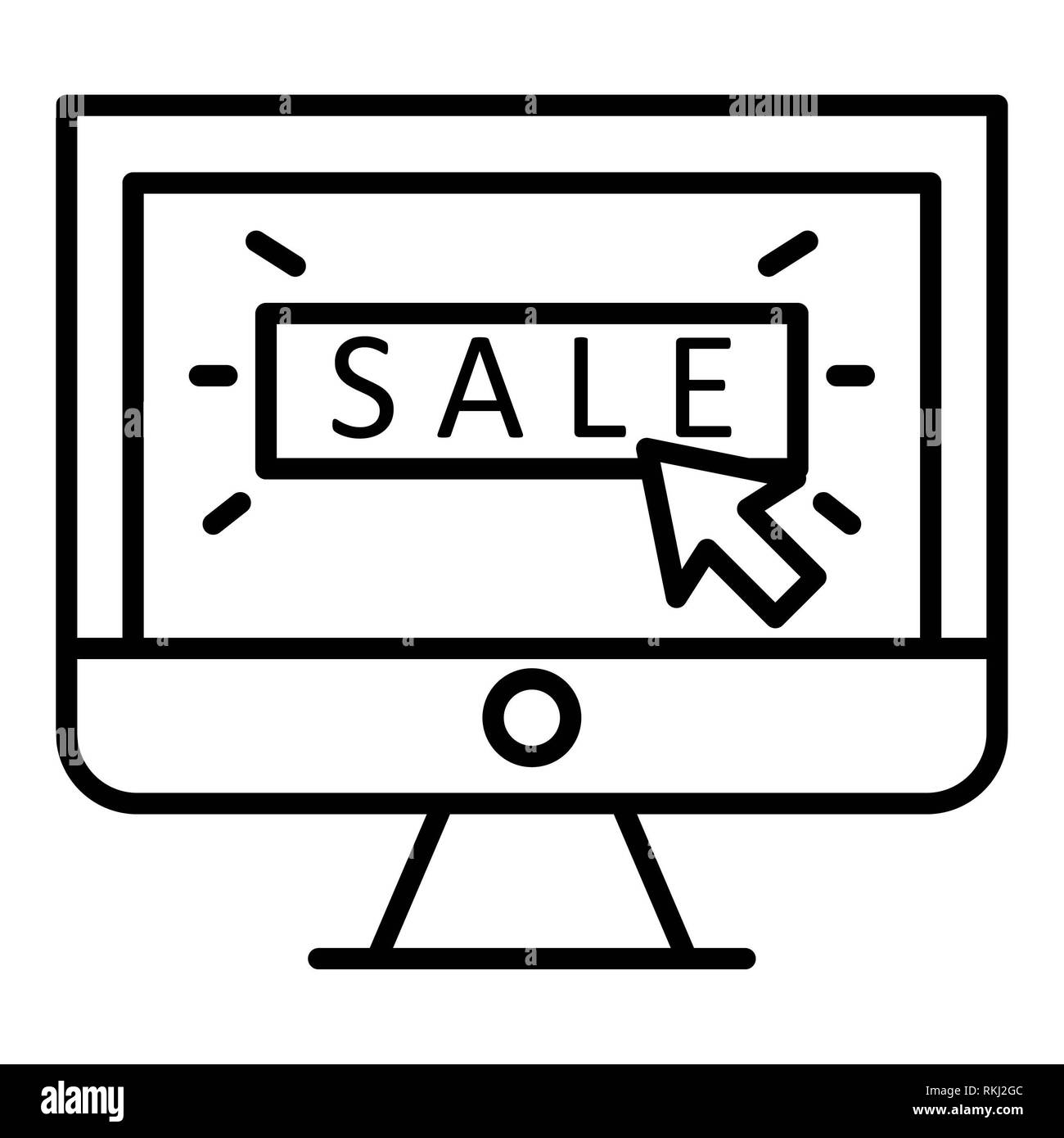Sale Icon, Vector Illustration, E-commerce Outline Stock Photo - Alamy