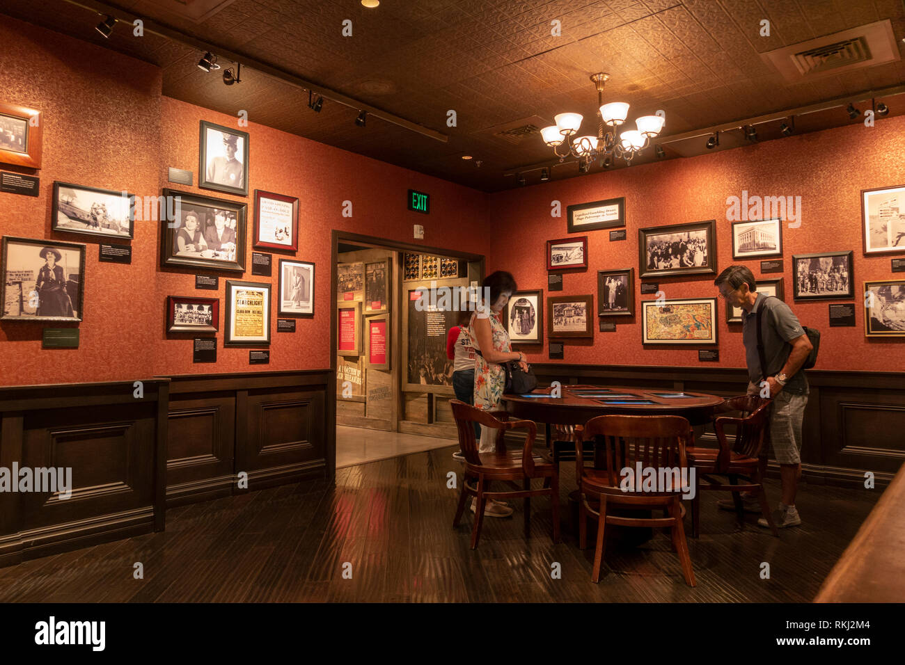 General view of the bar area in The Mob Museum, Las Vegas (City of Las ...