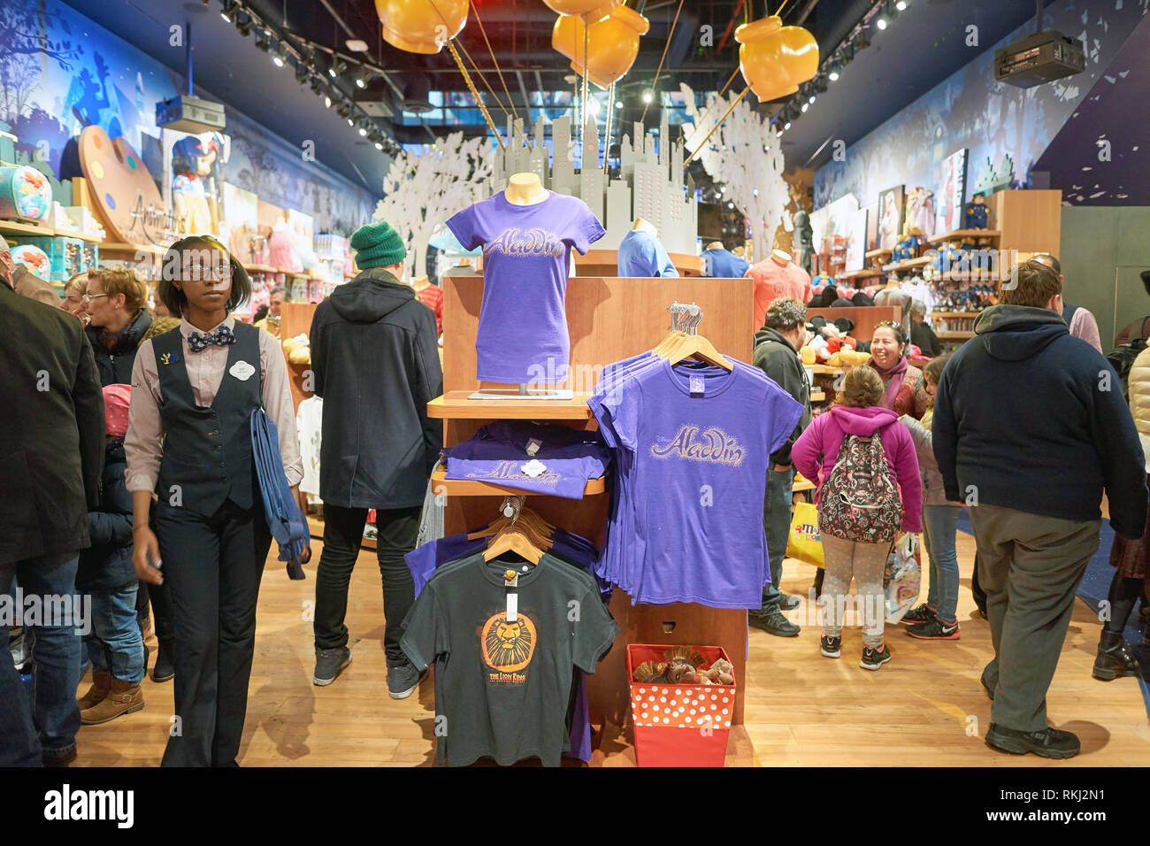 NEW YORK - CIRCA MARCH, 2016: inside of Times Square Disney Store ...