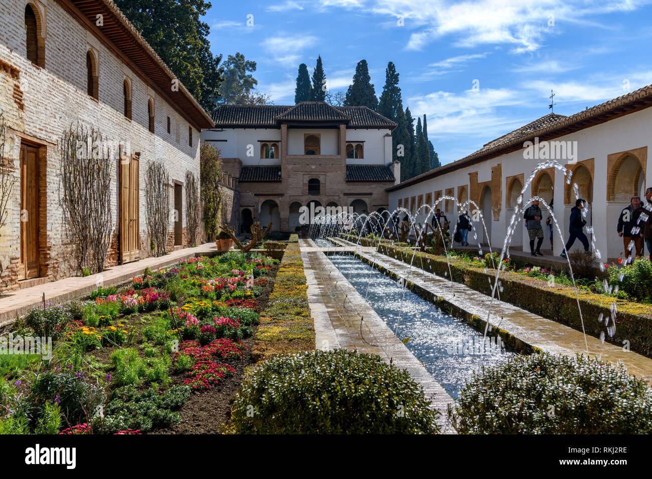 Interior palace generalife alhambra granada hi-res stock photography ...
