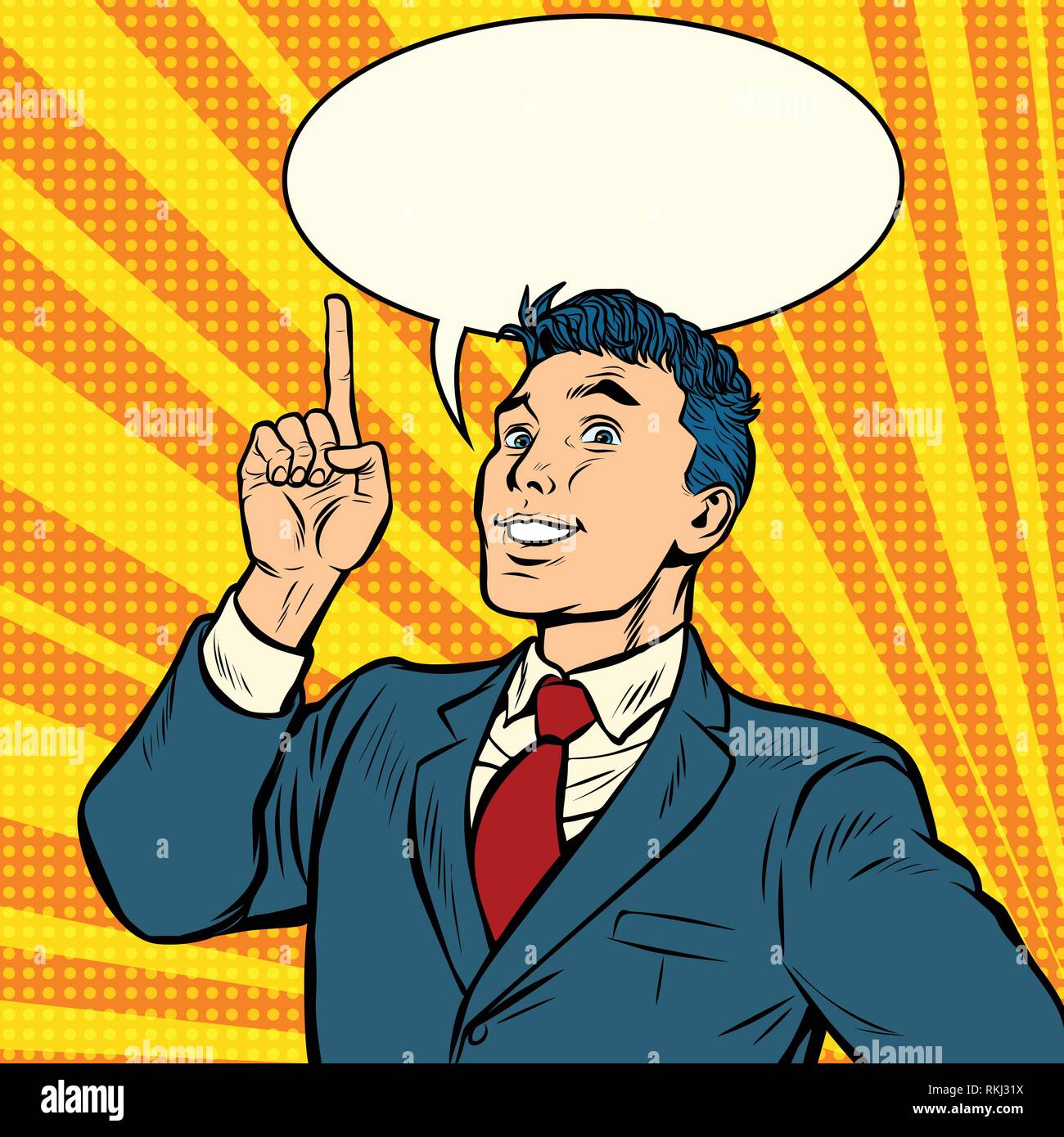 Successful businessman looking up Stock Vector Images - Alamy