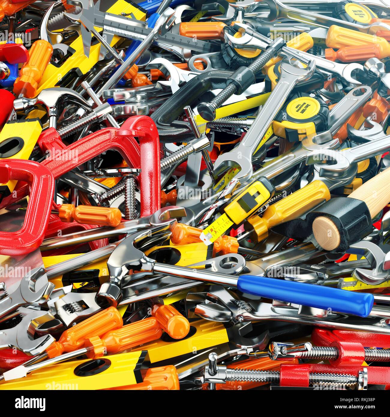 3d man wrench tool box hi-res stock photography and images - Alamy