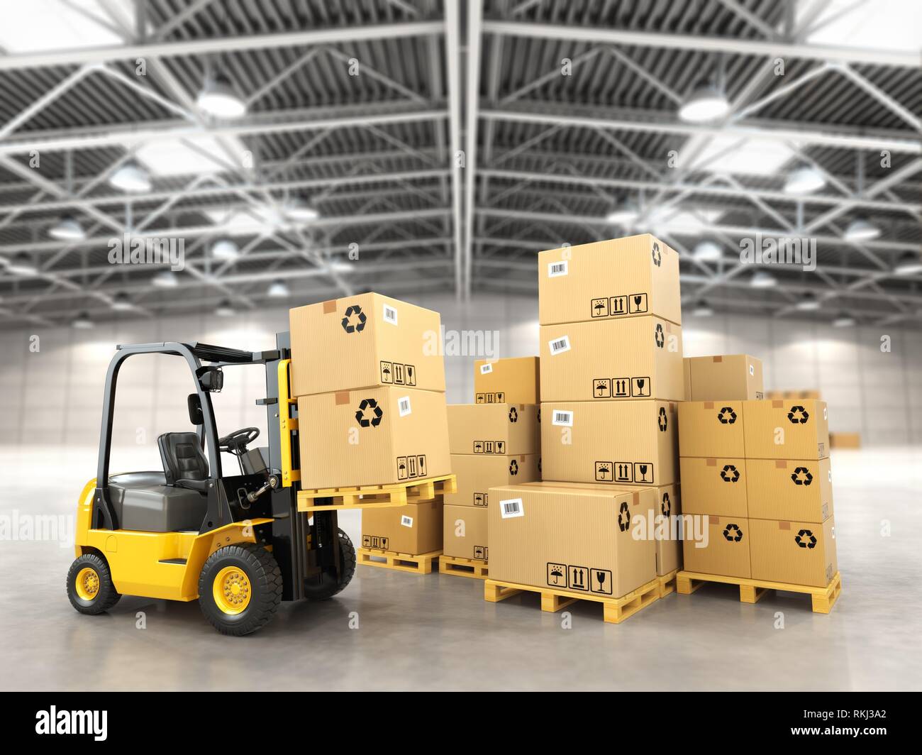 Manufacturing worker loading boxes hi-res stock photography and images ...