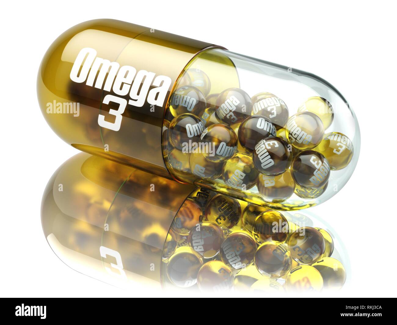 Gel capsule vitamin d Cut Out Stock Images & Pictures - Alamy