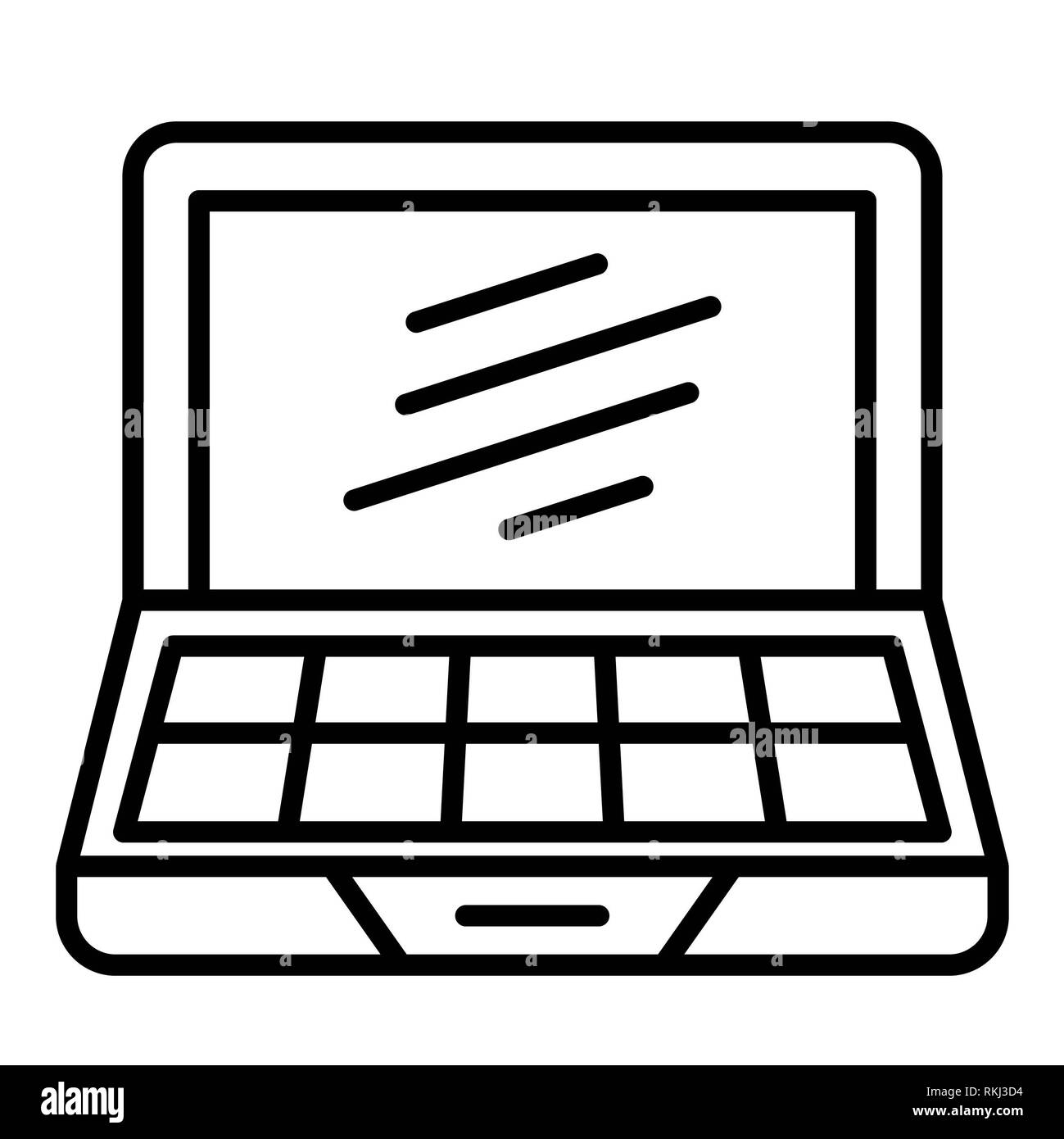 Laptop computer illustration outline hi-res stock photography and ...