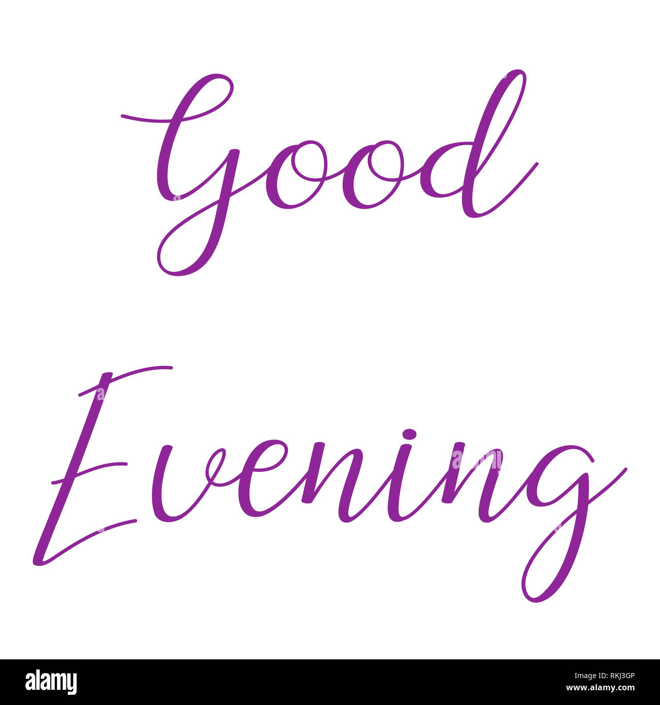 Good evening greetings with style and fashion Stock Photo - Alamy
