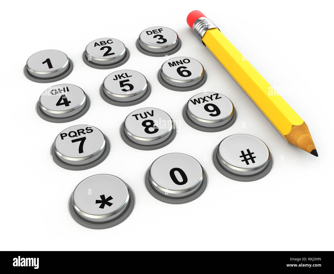 Number 3 key Cut Out Stock Images & Pictures - Alamy