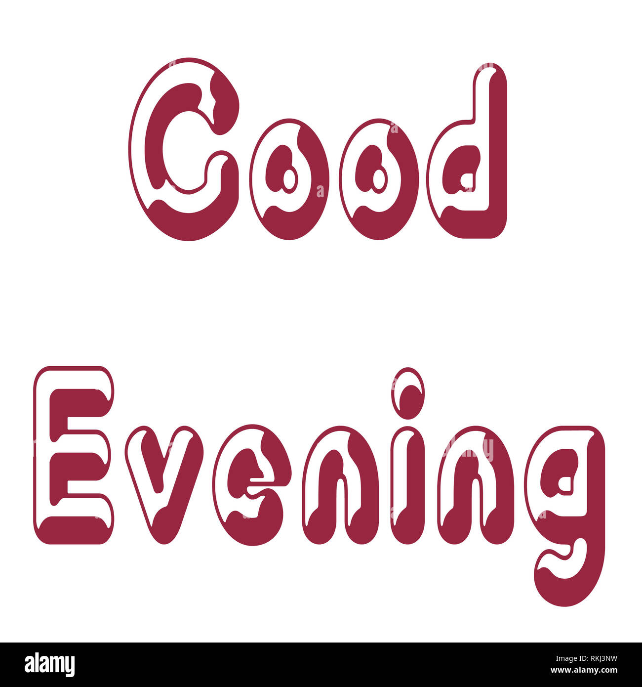 Good evening greetings with style and fashion Stock Photo - Alamy