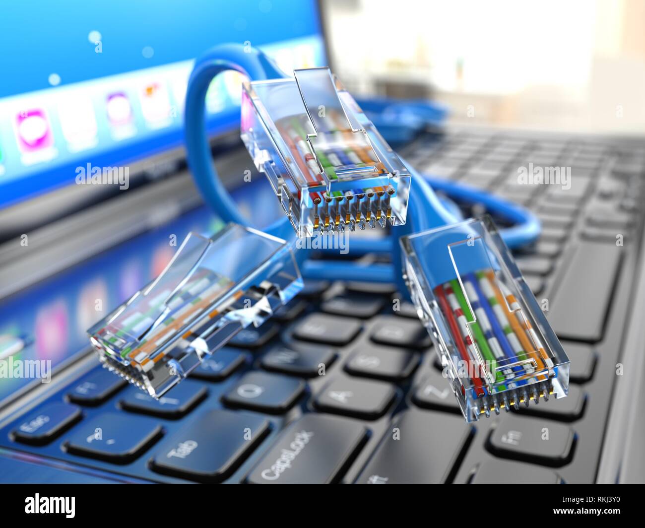 Internet cables and finance hi-res stock photography and images - Alamy