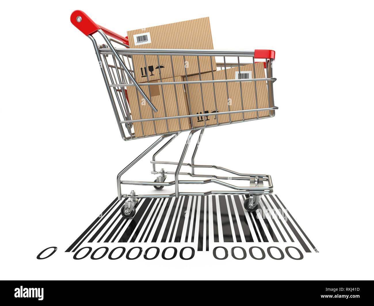 Shopping trolley barcode hi-res stock photography and images - Alamy