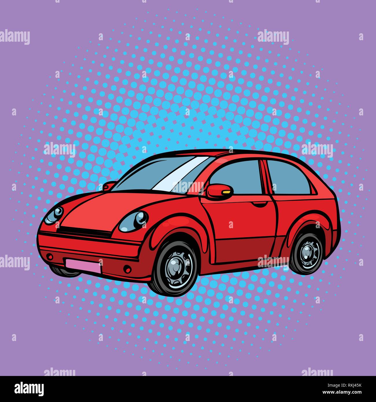 Red vintage race car Stock Vector Images - Alamy