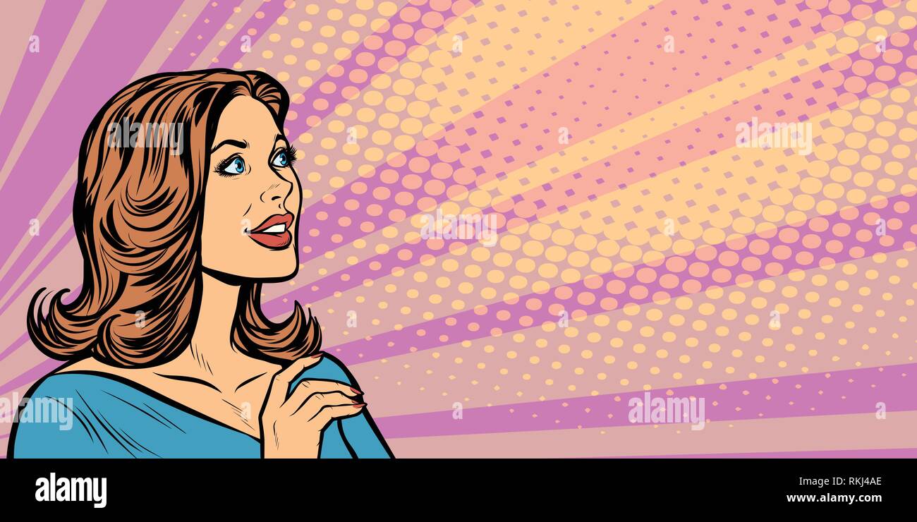Pop art woman profile Stock Vector Image & Art - Alamy