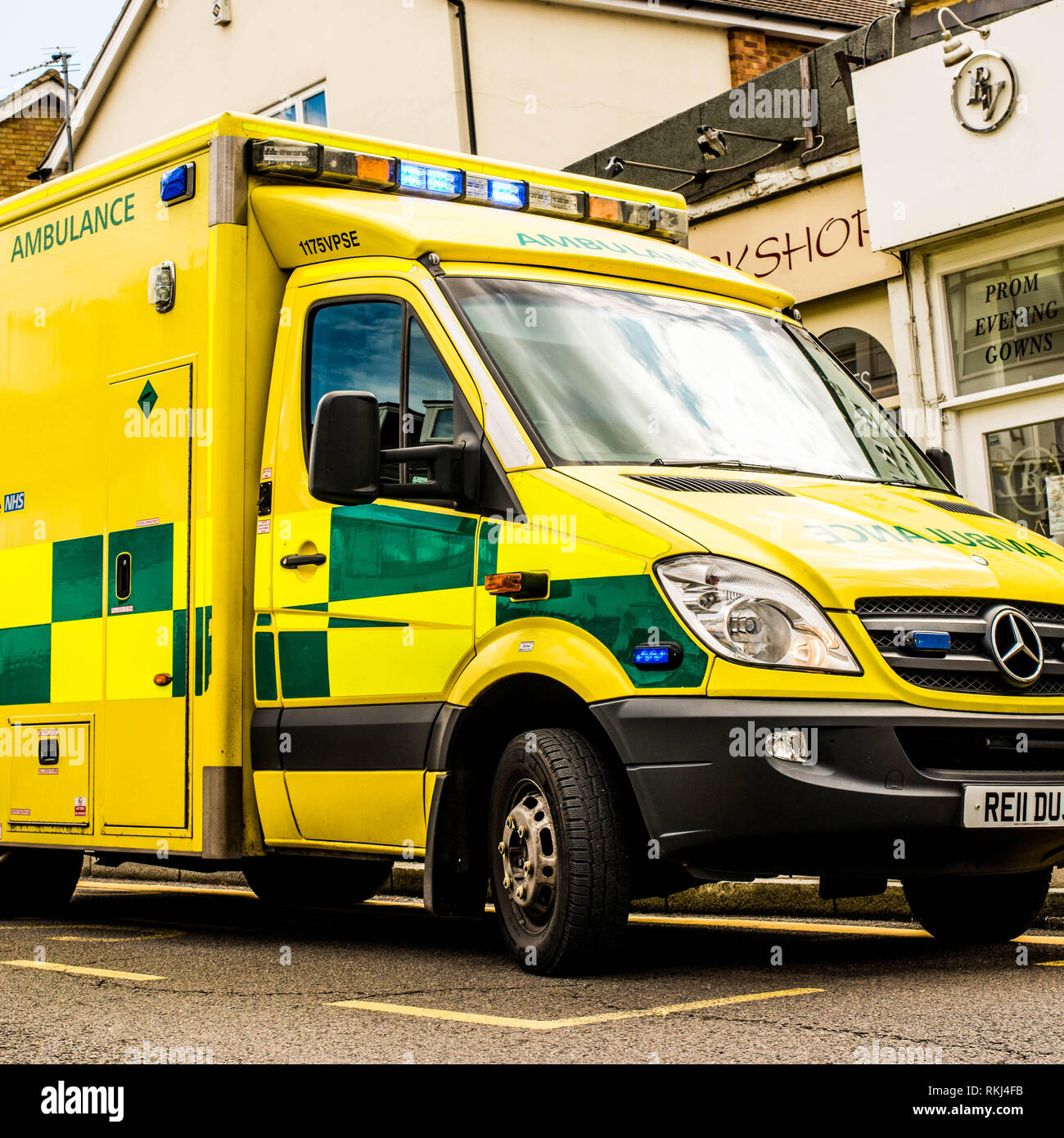 Parked Emergency Ambulance Stock Photo - Alamy