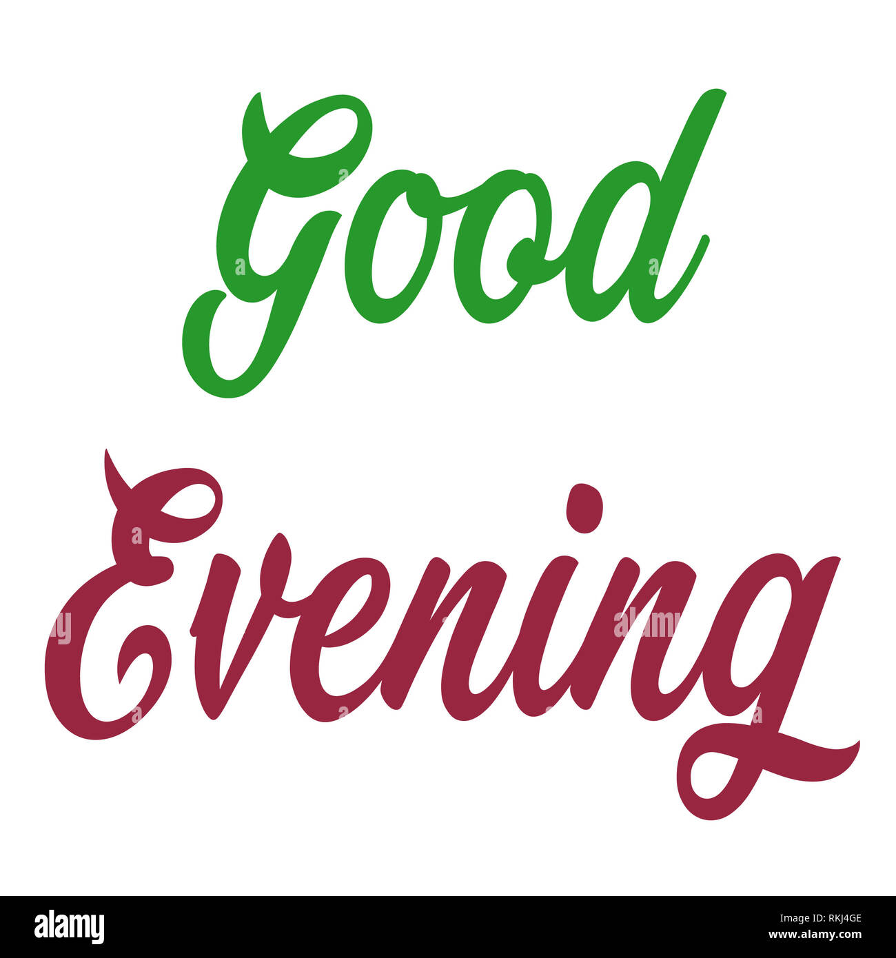 Good evening greetings with style and fashion Stock Photo - Alamy