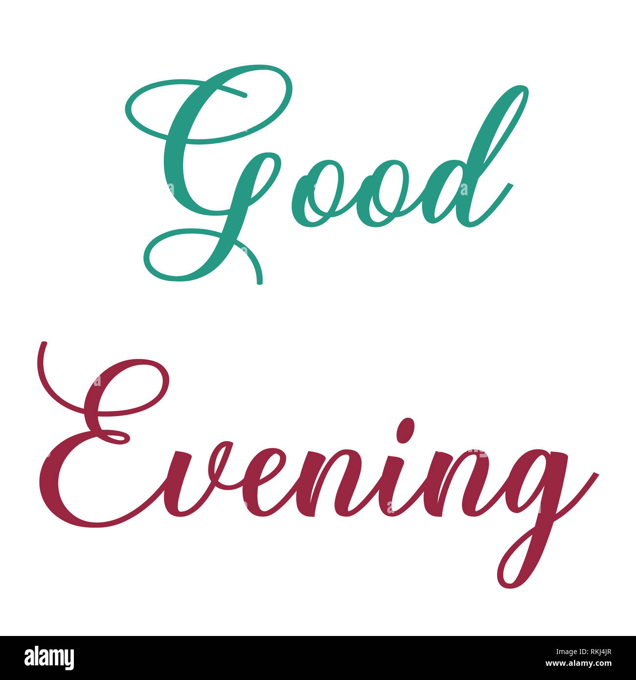 Good evening greetings with style and fashion Stock Photo - Alamy
