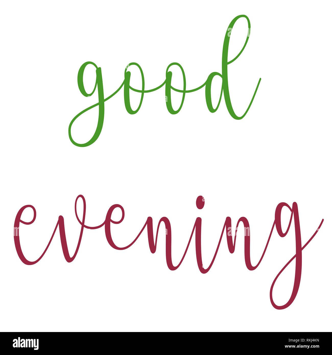 Good evening greetings with style and fashion Stock Photo - Alamy