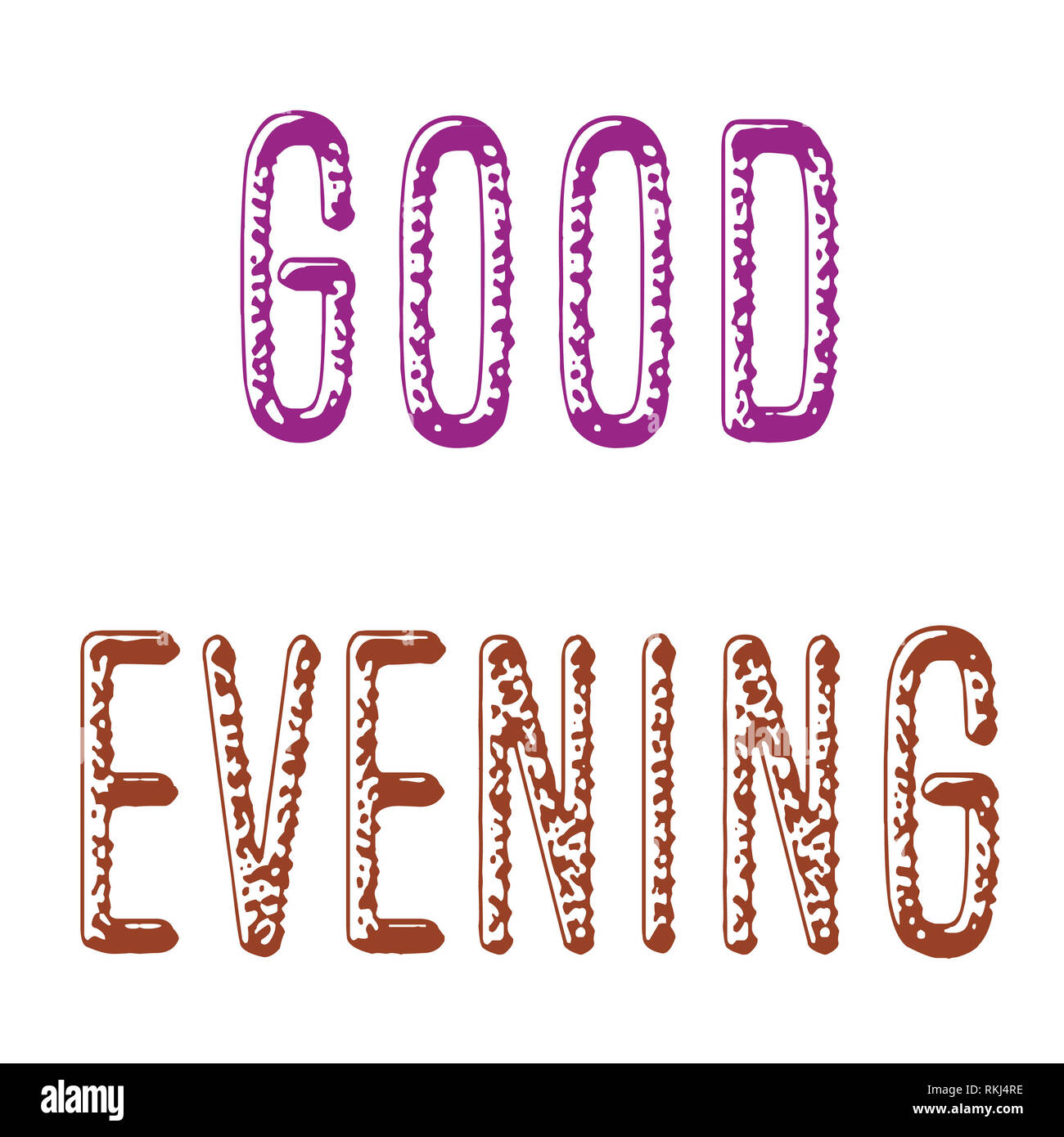 Good evening greetings with style and fashion Stock Photo - Alamy