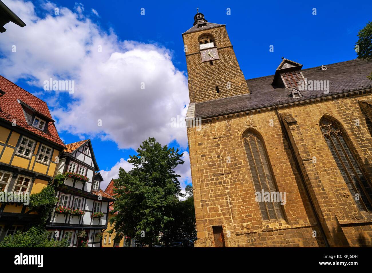Quedlinburg city chuch in Harz of Germany Stock Photo - Alamy
