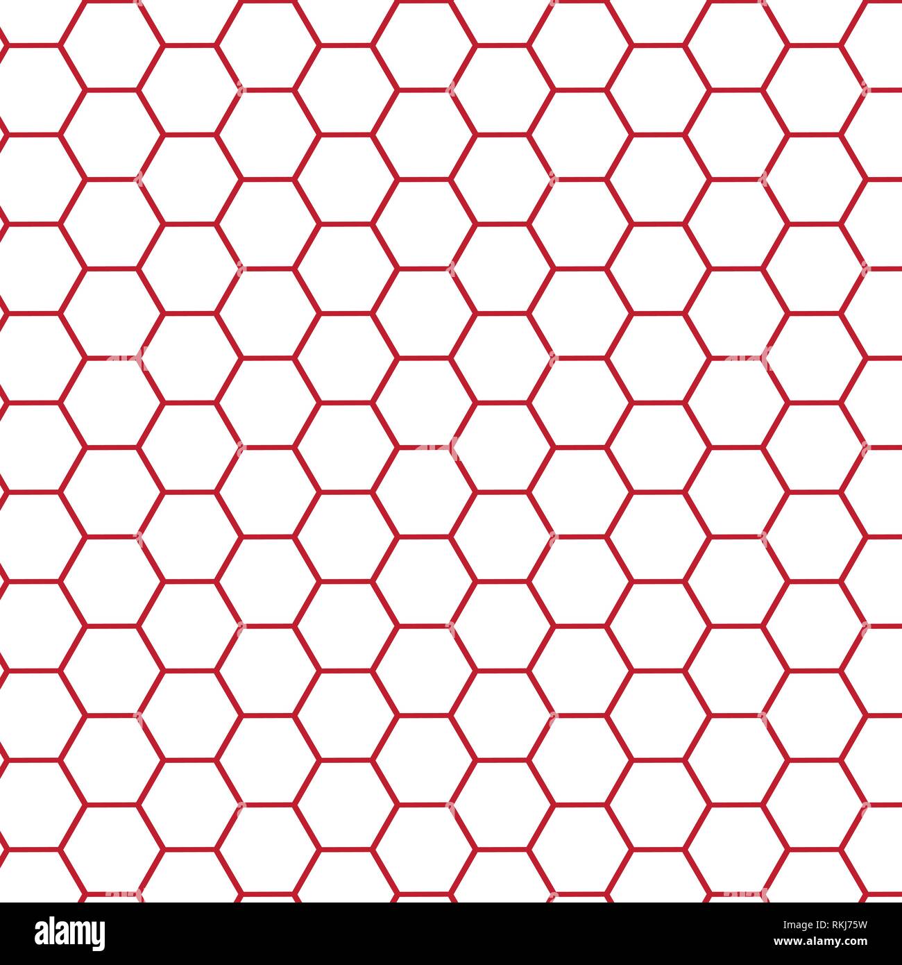 Hexagon vector pattern in red and white colors mosaic background Stock ...