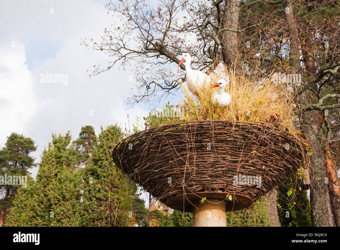 Sapokka water park artificial stork nest hi-res stock photography and ...