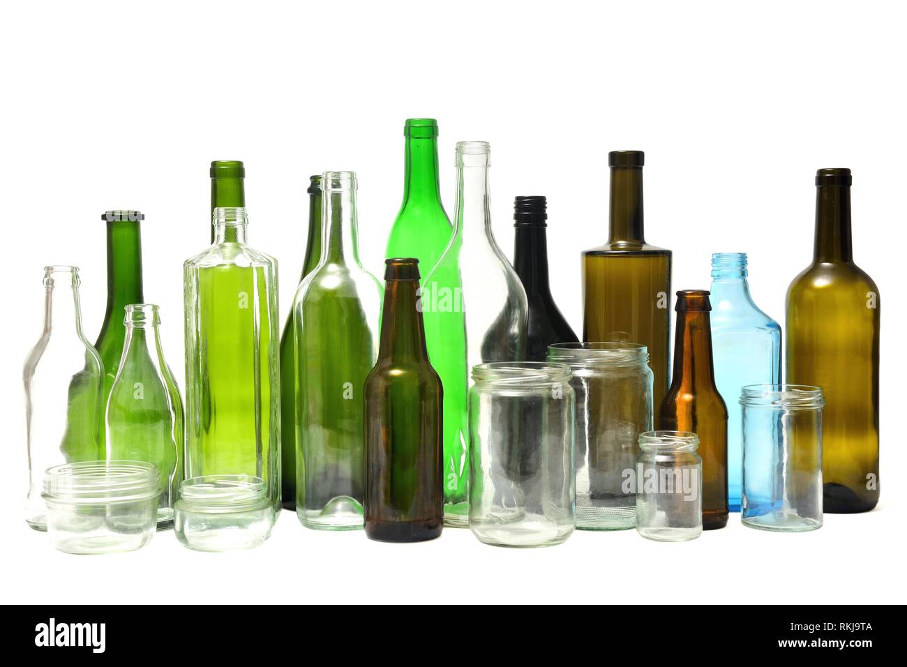 Large group empty recycled glass hi-res stock photography and images ...